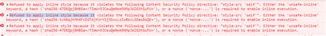 Webpack Angular Application Throwing Inline Style Error Due To Csp Response Header