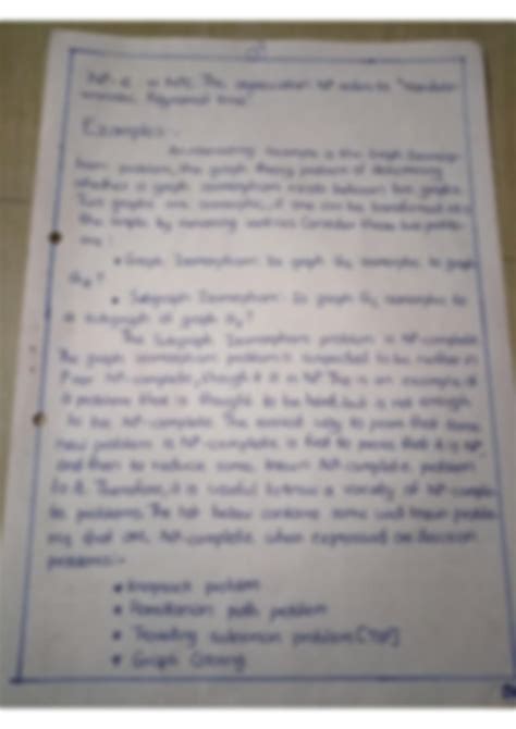 SOLUTION Np Complete Np Hard Problems With Example Studypool