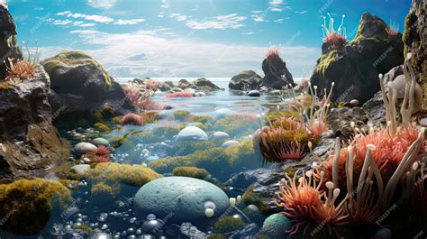 Premium Photo Astonishingly Detailed Coastal Tide Pool Ecosystem