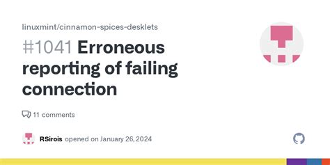 Erroneous Reporting Of Failing Connection · Issue 1041 · Linuxmint