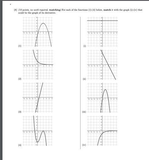 Solved 8 12 Points No Work Required Matching For Chegg Com