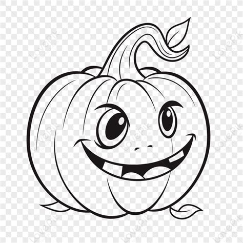 눈과 미소 개요 스케치 드로잉 만화 호박 색칠 페이지 벡터머리두꺼운 선 Png 일러스트 무료 다운로드 Lovepik