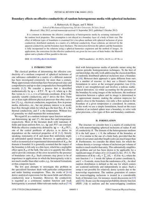 Pdf Boundary Effects On Effective Conductivity Of Random