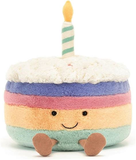 Jellycat Amuseable Rainbow Birthday Cake 26cm • Pris