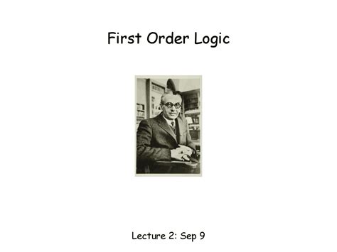 First Order Logic Lecture Docsity
