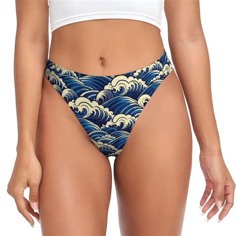 Thongs For Women Japanese Water Wave No Show Seamless Womens Thongs