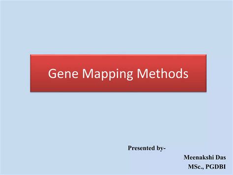 Gene Mapping Methods Pptx