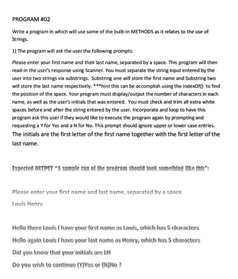 Solved Program 02 Write A Program In Which Will Use Some Of