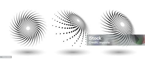 하프 톤 원 프레임 추상도 도트 로고 엠블럼 디자인 요소 모든 프로젝트에 대 한 둥근 테두리 아이콘 또는 백그루드 0명에 대한 스톡 벡터 아트 및 기타 이미지 Istock