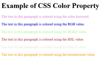 css text properties tpoint tech