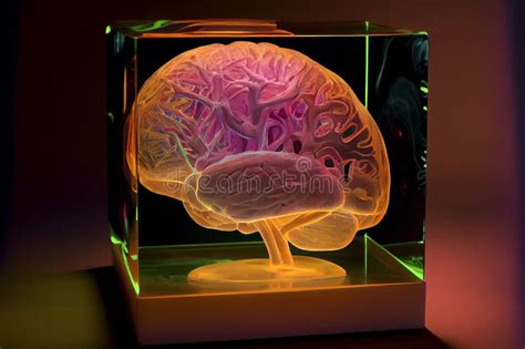 Hologram Of Human Brain Ai Illustration Stock Illustration Illustration Of Machine
