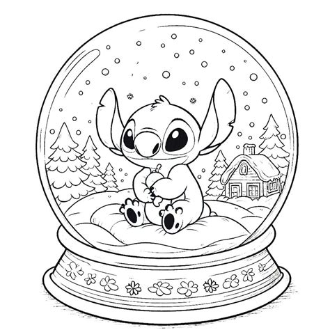 Coloriage Stitch Noël 10 Dessin Gratuit à Imprimer