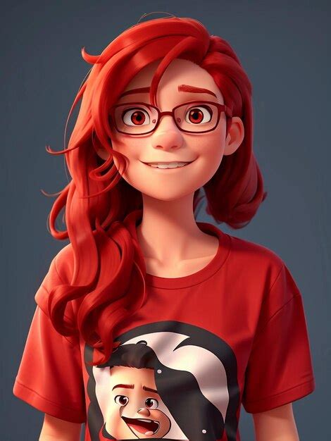 Premium Ai Image A Red Girl