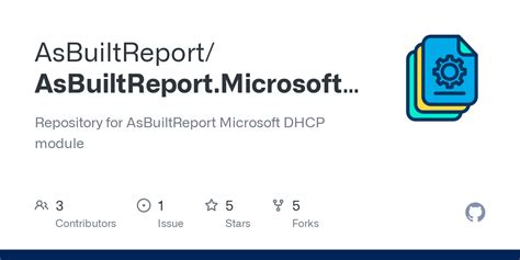 github asbuiltreport asbuiltreport microsoft dhcp repository for