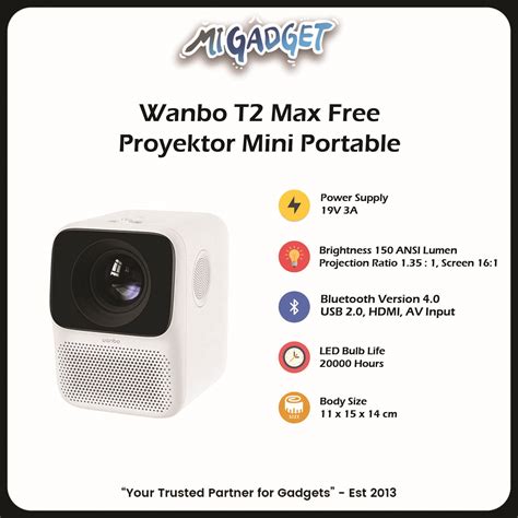 Wanbo T Max Free Lcd Proyektor Mini Portable Android Mi Gadget Malang