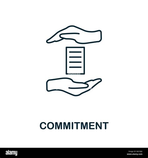 Commitment Outline Icon Thin Line Concept Element From Business