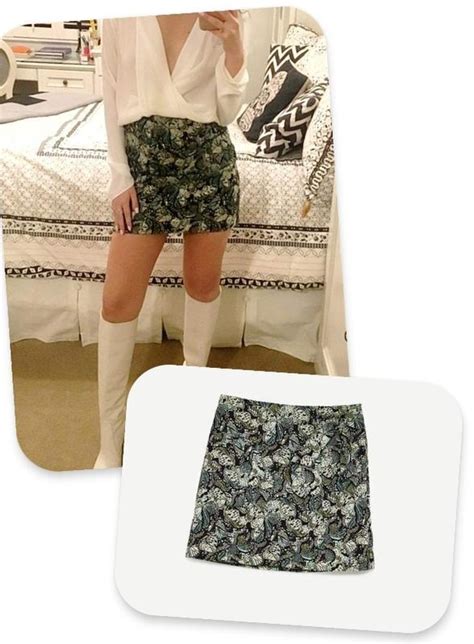 Брендова жакардова гарна спідниця Zara етикетка — ціна 958 грн у каталозі Міні спідниці Купити