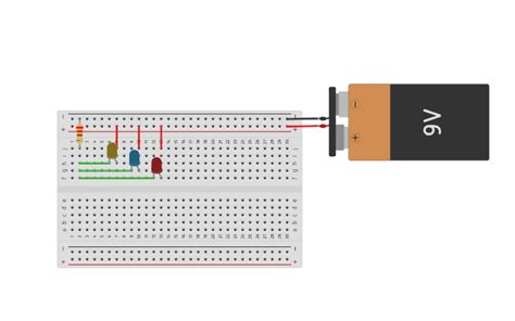 Circuit Design 3 Led Paralelo Tinkercad