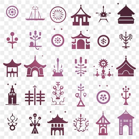 Premium PSD A Collection Of Different Symbols Including A Clock A Clock And A Clock