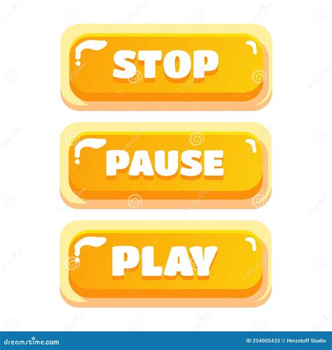 Big Set Buttons For Games And App Glass Game Ui Kit Space Game Icon Stock Vector