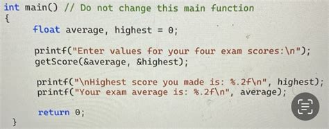 Solved B Write A Program That Calculates The Average Of A Chegg