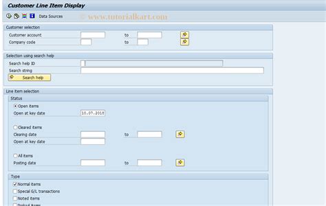 FBL5 SAP Tcode Display Customer Line Items