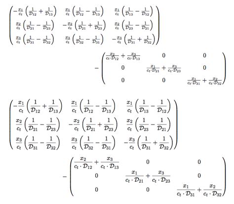 Math Mode Typesetting A Large Matrix Goes Wrong Tex Latex Stack