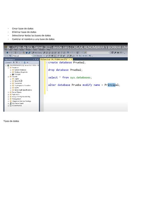 Introduccion A Tutorial De Sql Server Para Principiantes Ok Okok Opk