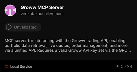 Groww Mcp Server Mcp Servers · Lobehub