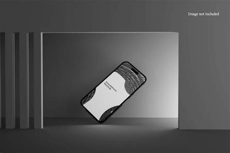 고객에게 Ui 디자인을 보여주기 위한 미니멀한 스마트폰 목업 프리미엄 Psd 파일