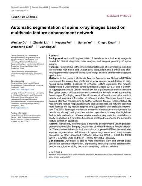 Automatic Segmentation Of Spine X‐ray Images Based On Multiscale