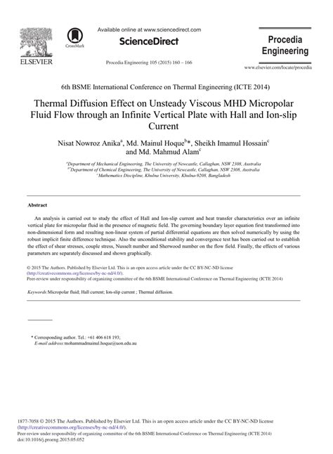 Pdf Thermal Diffusion Effect On Unsteady Viscous Mhd Micropolar Fluid Flow Through An Infinite