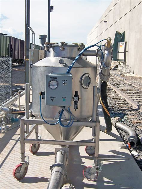 Portable Pneumatic Railcar Unloading Pot On Castors Us Systems