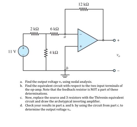 solved find the output voltage v o using nodal analysis