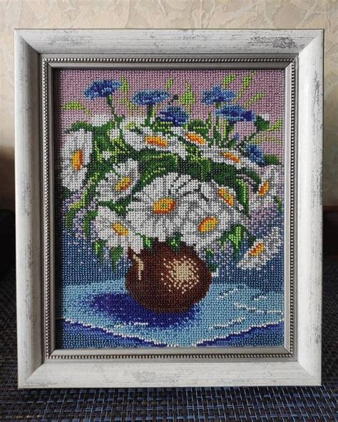 Картина з бісеру ромашки — ціна 500 грн у каталозі Картини Купити товари для дому та побуту за