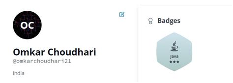 Omkar Choudhari On Linkedin Achieved 3 Star Rating In Java On