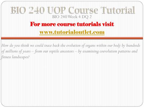 PPT BIO UOP Course Tutorial Tutorialoutlet PowerPoint Presentation ID