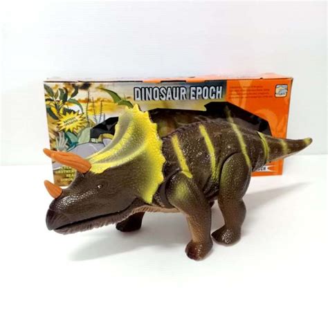 Triceratops Dinosaur ไดโนเสาร์ ใส่ถ่าน เดินได้ มีเสียง มีไฟ สมจริง มีรับประกัน เทสสินค้า ก่อนส่ง