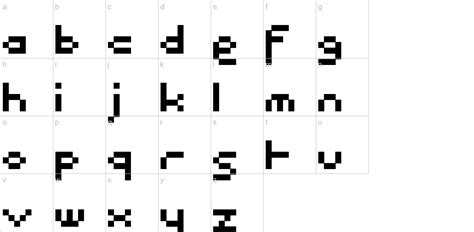 Pixel Lowercase Alphabet Pixel Art Maker