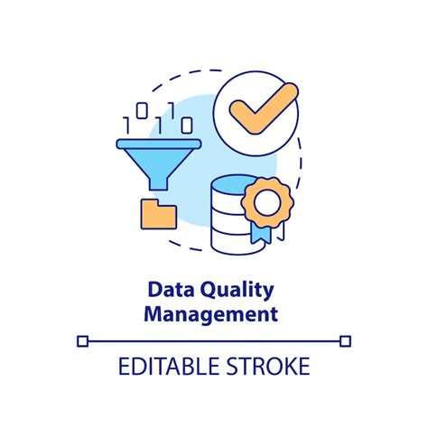 Premium Vector Data Quality Management Concept Icon