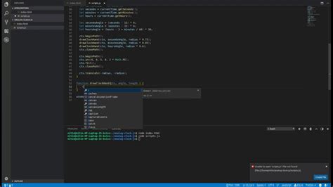Simple Analog Clock With Javascript Canvas Youtube