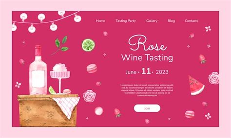Free Vector Wine Tasting Template Design