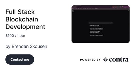 Full Stack Blockchain Development By Brendan Skousen