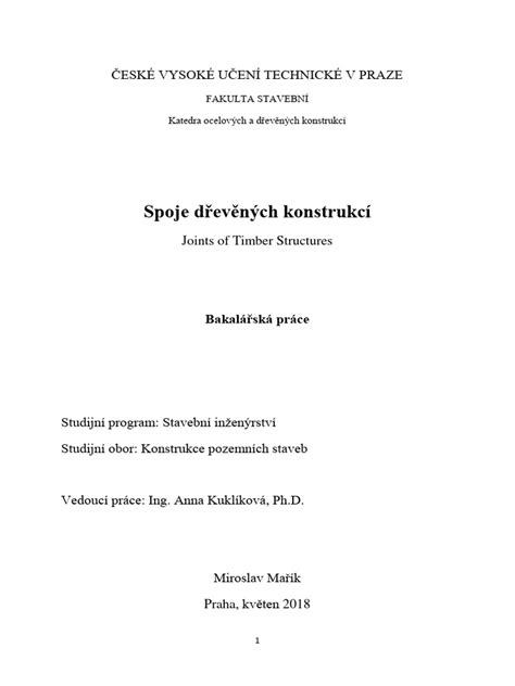 Spoje Dřevěných Konstrukcí Pdf