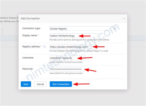 [teamcity] how does teamcity login and pull push images to the private docker hub nimtechnology