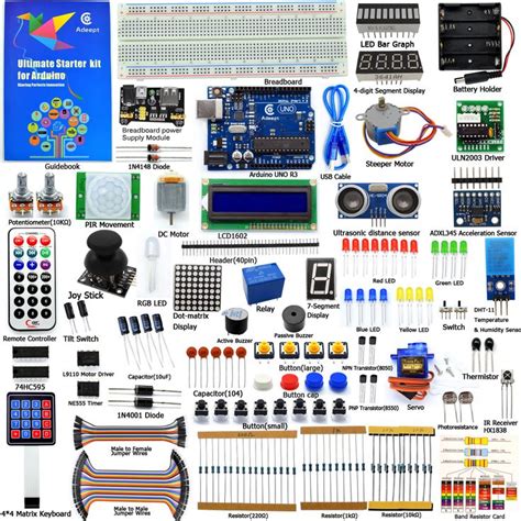 Adeept Ultimate Starter Kit For Arduino Uno R3 Lcd1602 Servo Motor