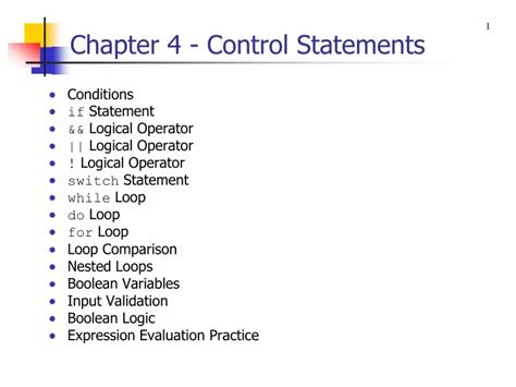 ppt mastering control statements in java powerpoint presentation