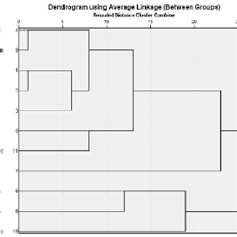 Cluster Analysis And Dendrogram For The Measured Parameters