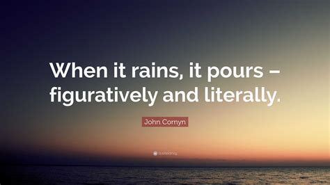 John Cornyn Quote When It Rains It Pours Figuratively And Literally”