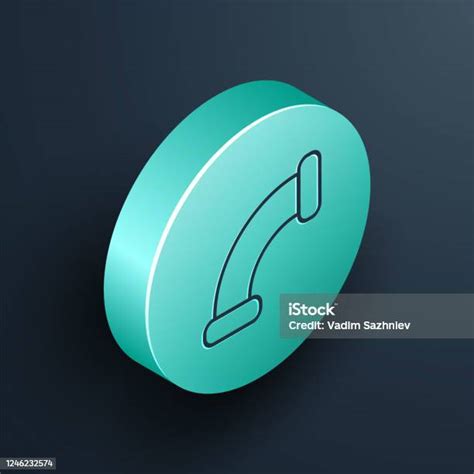 등각투영 선 검은 색 배경에 격리 된 산업 금속 파이프 아이콘입니다 다른 모양의 배관 파이프 라인 부분 청록색 원 버튼 벡터